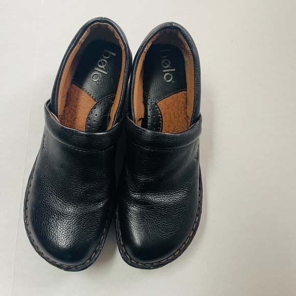 b.o.c. | Shoes | Boc Born Concept Leather Black Clogs Sz 7 | Poshmark
